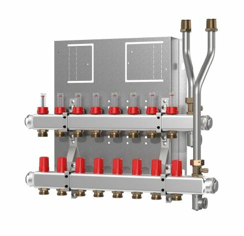 Danfoss FBH-Verteiler SG-10 10 Kreise, mit Durchflussanz.