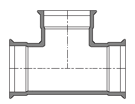 Duktiler Guss T-Stück DN400