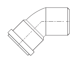 KG Bogen, 45 Grad DN(OD) 500