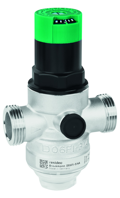 Resideo Druckminderer D06FI mit Einstellanzeige, Edelstahl, E, R1